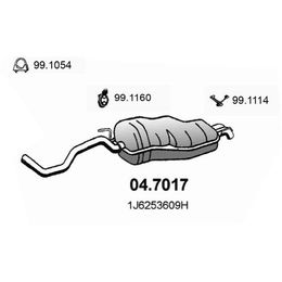 Asso Endschalld&auml;mpfer 047017 f&uuml;r VW