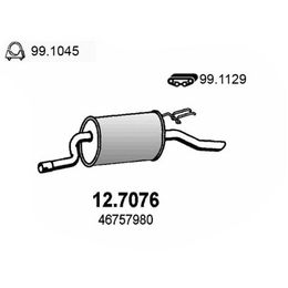 Asso Endschalld&auml;mpfer 127076 f&uuml;r Fiat