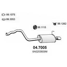 Asso Endschalld&auml;mpfer 047005 f&uuml;r VW