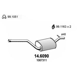 Asso Mittelschalld&auml;mpfer 146090 f&uuml;r Ford