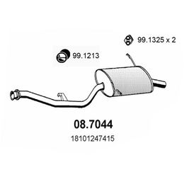 Asso Endschalld&auml;mpfer 087044 f&uuml;r BMW