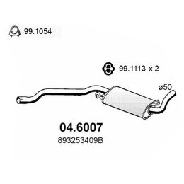 Asso Mittelschalld&auml;mpfer 046007 f&uuml;r VW