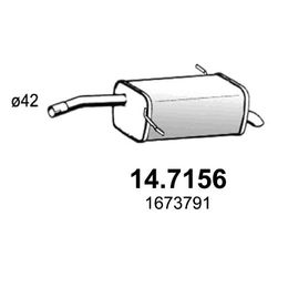 Asso Endschalld&auml;mpfer 147156 f&uuml;r Ford