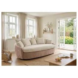 Big-Sofa COTTA "Aruba", mud, ivory, B:238cm H:79cm T:140cm, Luxus-Microfaser (100% Polyester); Microfaser-Feinstruktur (pflegeleichte Microfaser, mit feiner Struktur, 100% Polyester), Sofas, Big-Sofa, gem&uuml;tliches Megasofa in XXL in organischer Form mit vielen Kissen