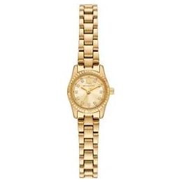 Quarzuhr Michael Kors "MICRO PETITE LEXINGTON", gold (goldfarben), Armbanduhren, Damen, Quarzuhr, Armbanduhr, Damenuhr, Edelstahlarmband, analog, Glassteine