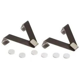 Gardinenhaken Home Wohnideen "EASYFIX-HAKEN V", metallfarben, L:10cm, Metall, Gardinenbefestigungen, Gardinenhaken