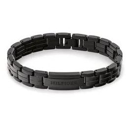 Gliederarmband Tommy Hilfiger "PARKER", schwarz, Armb&auml;nder, Herren, 19cm, Edelstahl, Gliederarmband