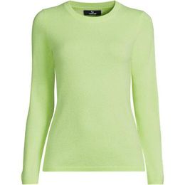 LANDS' END Kaschmir-Pullover mit rundem Ausschnitt, Damen,  Gr&uuml;n, Kaschmir, by Lands' End