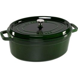 Staub La Cocotte 33cm oval, Basilikum-gr&uuml;n, Gusseisen