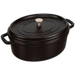 Staub La Cocotte 31cm oval, schwarz, Gusseisen