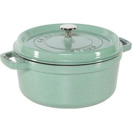 Staub La Cocotte 24cm rund Salbeigr&uuml;n, Gusseisen