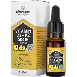 Vitamaze GmbH Vitamin D3 K2 500 I.E. Kinder Tropfen 10 ml