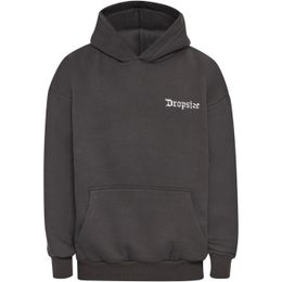 Kapuzenpullover DROPSIZE "Dropsize Herren Dropsize Heavy Cloud Dove Hoodie", Herren, Gr. L, washed schwarz, 70% Baumwolle, 30% Polyester, mehrfarbig, loose fit, ohne Ausschnitt, Pullover Kapuzenpullover