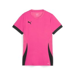 Trainingstop Puma "TEAMGOAL MATCHDAY JERSEY WMNS", Damen, Gr. L, fluro pink pes, Puma schwarz, Interlock, Obermaterial: 100% Polyester, unifarben, regular fit normal, Rundhals, Tops, sportlicher Stil, f&uuml;r Fu&szlig;ball, Kurzarmdesign, Rundhalsausschnitt