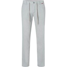 Chinohose MAC "Lennox Sport", Herren, Gr. 32, L&auml;nge 30, silber, Web, Obermaterial: 47% Leinen, 34% Polyester, 17% Viskose, 2% Elasthan, lang, Hosen Chinohose, Leinenstruktur