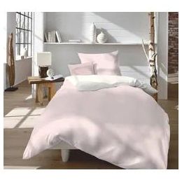 Wendebettw&auml;sche Fleuresse "Provence W", rosa (pink, creme), B/L: 135cm x 200cm, 1 Stk., 1 Stk., Halbleinen, B/L: 80cm x 80cm, 2 Stk., Halbleinen, Obermaterial: 50% Baumwolle, 50% Leinen, Bettw&auml;sche, Wendebettw&auml;sche, 50% Baumwolle, 50% Leinen, in Gr. 135x200, 155x220, 200x200cm