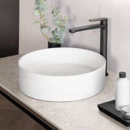 neoro n40 Aufsatzwaschtisch &Oslash; 39,5 H: 11,5 cm, mit pflegeleichter Oberfl&auml;che, BN0943WM,
