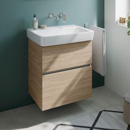 Geberit Renova Plan Waschtisch, evineo ineo5 evo Unterschrank B: 65 cm, 2 Ausz&uuml;ge, mit Griffmulde,, 501643008+BE0986OA,