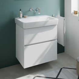 Geberit Renova Plan Waschtisch, evineo ineo5 evo Unterschrank B: 70 cm, 2 Ausz&uuml;ge, mit Griffmulde,, 501647008+BE0987WM,