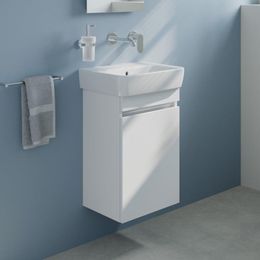 Geberit Renova Plan Handwaschbecken, evineo ineo5 evo Unterschrank B: 45 cm, 1 T&uuml;r, mit Griffmulde,, 501626001+BE0982WM,