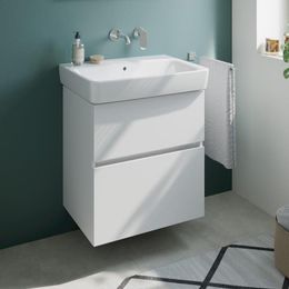 Geberit Renova Plan Waschtisch, evineo ineo5 evo Unterschrank B: 65 cm, 2 Ausz&uuml;ge, mit Griffmulde,, 501642001+BE0986WH,