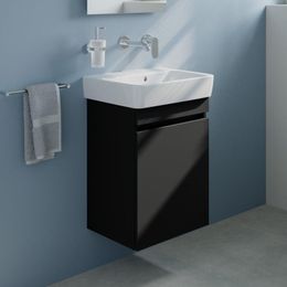 Geberit Renova Plan Handwaschbecken, evineo ineo5 evo Unterschrank B: 50 cm, 1 T&uuml;r, mit Griffmulde,, 501630008+BE0983BM,