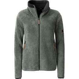 Fleecejacke LPO "Femke II", Damen, Gr. 44L, laurel wreath, 100% Polyester, regular fit, Jacken Fleecejacke, mit Langhaarfleece