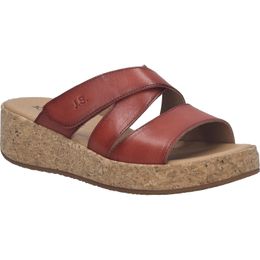 Slipper Josef Seibel "Evita 04, hibiscus", Damen, Gr. 37, braun (hibiscus), Obermaterial: 100% Rindsleder Leather cow., Schuhe Slipper