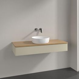 Villeroy & Boch Villeroy und Boch Antao Waschtisch-Unterschrank K10011HJ 120x19x50cm, Waschbeckenplattenfarbe honey oak, silk grey matt lacquer