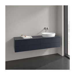 Villeroy & Boch Villeroy und Boch Antao Waschtisch-Unterschrank K27050HG 160x36x50cm, Hahnloch, Waschbeckenplattenfarbe Lack, midnight blue matt lacquer