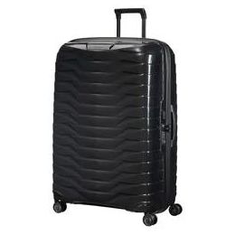 Hartschalen-Trolley Samsonite "PROXIS, verschiedene Gr&ouml;&szlig;en und Farben", Gr. B/H/T: 57cm x 81cm x 32cm 125 l, schwarz, Polypropylen, unifarben, festlich, Koffer, arretierbares und versenkbares Druckknopf-Trolleysystem