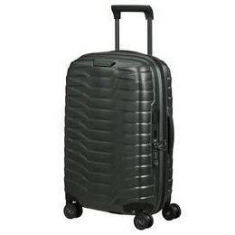 Hartschalen-Trolley Samsonite "PROXIS, verschiedene Gr&ouml;&szlig;en und Farben", Gr. B/H/T: 35cm x 55cm x 23cm 38 l, schwarz (matt climbing ivy), Polypropylen, unifarben, festlich, Koffer, arretierbares und versenkbares Druckknopf-Trolleysystem