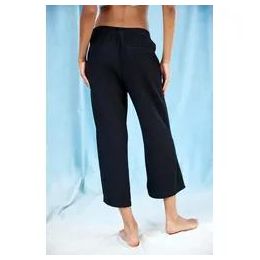 H.I.S. Culotte H.I.S, Damen, Gr. 40/42, N-Gr, schwarz, Obermaterial: 65% Lyocell, 35% Baumwolle, unifarben, Basic, figurumspielend ca. Mitte Wade, Hosen Culotte, weit geschnitten, in Denim Optik