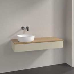 Villeroy & Boch Villeroy und Boch Antao Waschtisch-Unterschrank K11011HJ 120x19x50cm, Waschbeckenplattenfarbe honey oak, silk grey matt lacquer