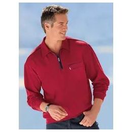 Poloshirt Catamaran "Langarm-Poloshirt", Herren, Gr. 48/50, rot, 100% Baumwolle, unifarben, ohne Ausschnitt, Shirts
