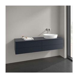 Villeroy & Boch Villeroy und Boch Antao Waschtisch-Unterschrank K27150HG 160x36x50cm, Hahnloch, Waschbeckenplattenfarbe Lack, midnight blue matt lacquer