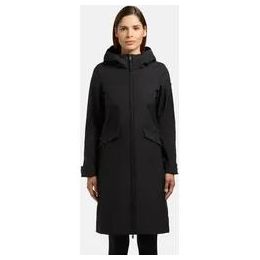Kurzmantel Khujo "Femke2", Damen, Gr. M (38), schwarz, Material: 100% Polyester, gerade knieumspielend, hoch geschlossener Ausschnitt, eng normaler Saum mit Druckkn&ouml;pfen, M&auml;ntel Kurzmantel, Modischer Damen &Uuml;bergangsmantel mit Kapuze