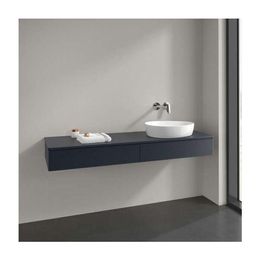 Villeroy & Boch Villeroy und Boch Antao Waschtisch-Unterschrank K16150HG 160x19x50cm, Hahnlochbohrung, Waschbeckenplattenfarbe Lack, midnight blue matt lacquer
