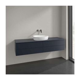 Villeroy & Boch Villeroy und Boch Antao Waschtisch-Unterschrank K25050HG 160x36x50cm, Hahnlochbohrung, Waschbeckenplattenfarbe Lack, midnight blue matt lacquer
