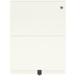 Bisley Rollcontainer Note , mit 2 H&auml;ngeregistraturen, HxB 652 x 420 mm, mit Top, verkehrswei&szlig;