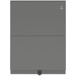 Bisley Rollcontainer Note , mit 2 H&auml;ngeregistraturen, HxB 652 x 420 mm, mit Top, anthrazitgrau