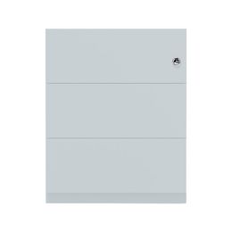 Bisley Rollcontainer Note , mit 3 Universalschubladen, HxBxT 495 x 300 x 565 mm, mit Griffleiste, lichtgrau