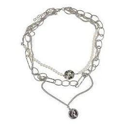 Edelstahlkette Urban Classics "Urban Classics Unisex Ocean Layering Necklace", silber, Halsketten, Herren, onesize, Edelstahlkette