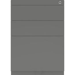 Bisley Standcontainer Note , mit 2 Universalschubladen, 1 H&auml;ngeregistratur, ohne Top, Tiefe 775 mm, anthrazitgrau