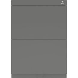 Bisley Standcontainer Note , mit 2 H&auml;ngeregistraturen, H&ouml;he 698 - 731 mm, ohne Top, anthrazitgrau