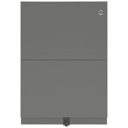 Bisley Rollcontainer Note , mit 2 H&auml;ngeregistraturen, HxB 645 x 300 mm, anthrazitgrau