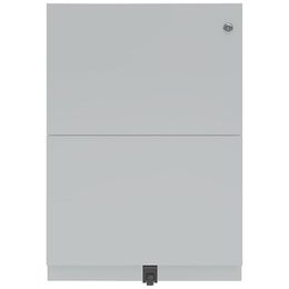 Bisley Rollcontainer Note , mit 2 H&auml;ngeregistraturen, HxB 645 x 300 mm, silber