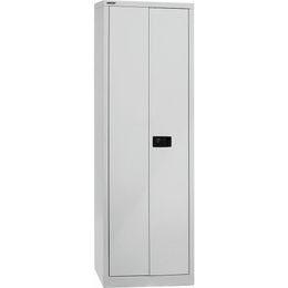 Bisley UNIVERSAL Fl&uuml;gelt&uuml;renschrank, HxBxT 1950 x 600 x 400 mm, 4 Fachb&ouml;den, 5 Ordnerh&ouml;hen, lichtgrau