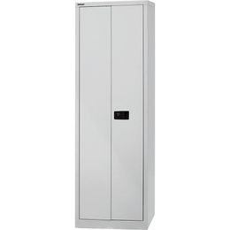 Bisley UNIVERSAL Fl&uuml;gelt&uuml;renschrank, HxBxT 1950 x 600 x 400 mm, 4 Fachb&ouml;den, 5 Ordnerh&ouml;hen, lichtgrau