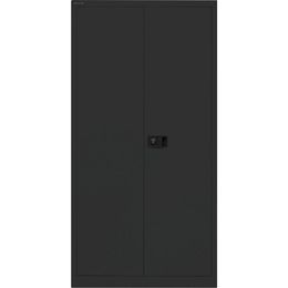 Bisley UNIVERSAL Fl&uuml;gelt&uuml;renschrank, HxBxT 1806 x 914 x 400 mm, 3 Fachb&ouml;den, 4 Ordnerh&ouml;hen, schwarz